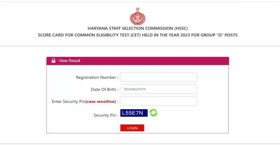 HSSC CET Group D Result Released 2024