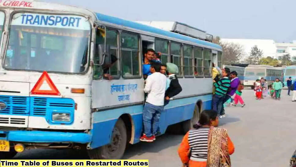 Haryana Roadways: Time Table of Buses on Restarted Routes